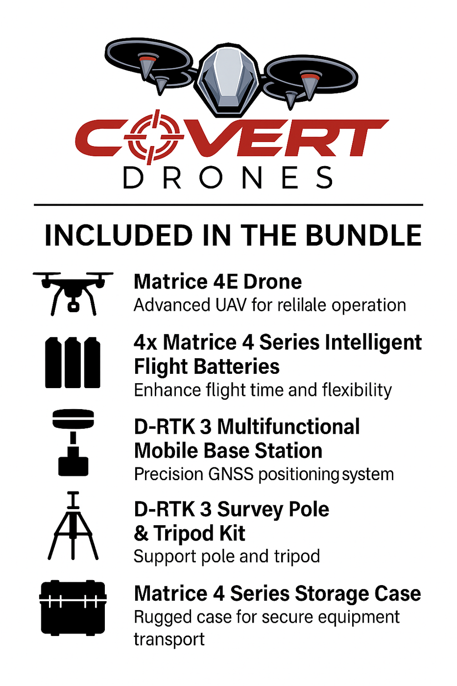DJI Matrice 4E Mapping & Surveying Bundle | Covert Drones